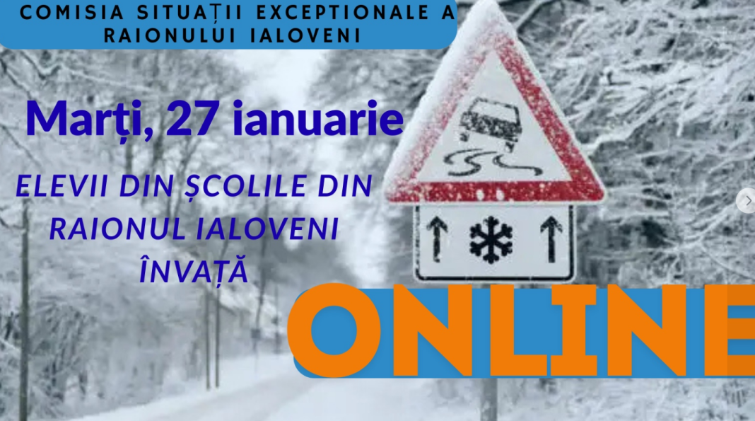 Elevii din Ialoveni fac ore online și astăzi: Școlile rămân închise din ...